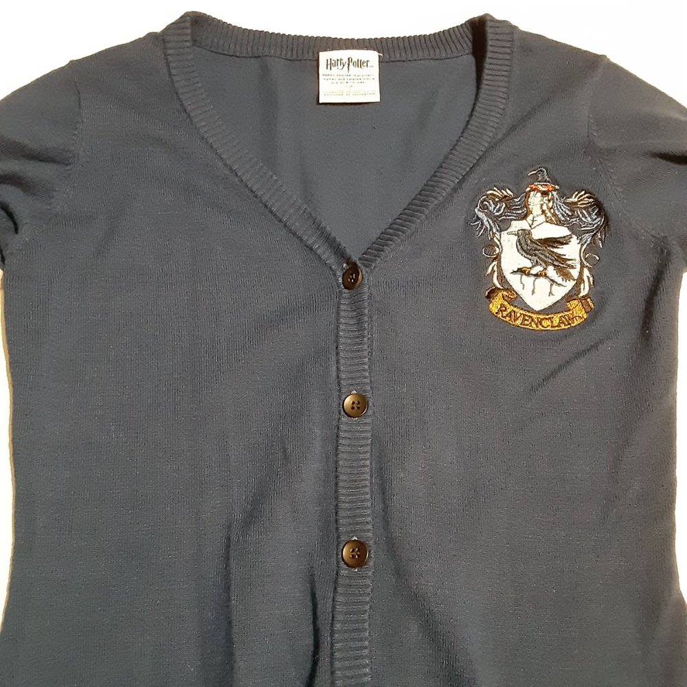Harry Potter Women's Ravenclaw Button Up Sweater In S… - Gem